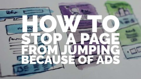 How To Stop A Page From Jumping Because Of Ads