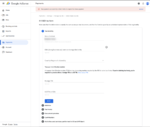 Has Google started withholding US tax from all AdSense accounts?